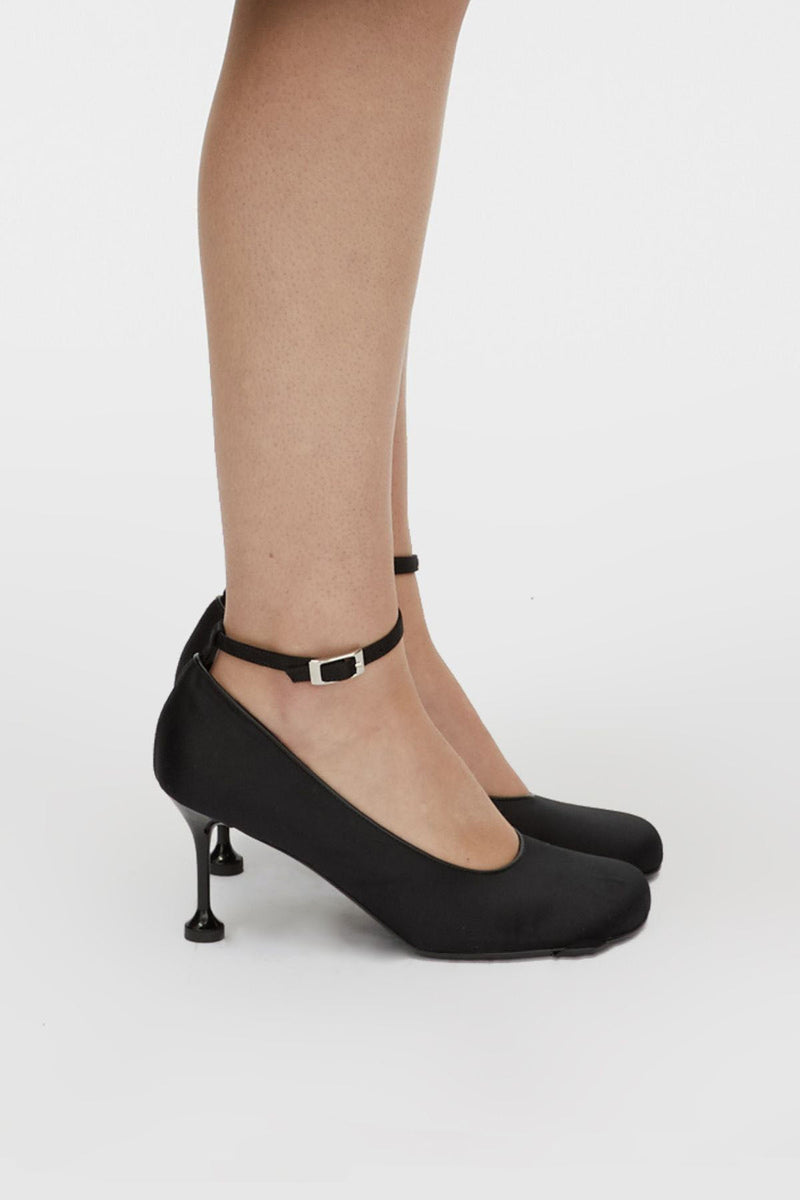 Aurora Ankle Strap Pump in Black - CAMILLA AND MARCÆ C&M